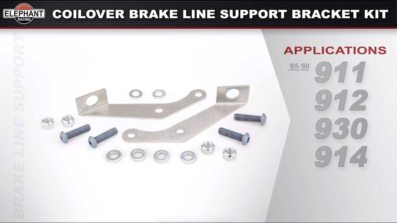Brake Line Support Kit for Porsche 911, 912, 930, & 914 Elephant Racing ...
