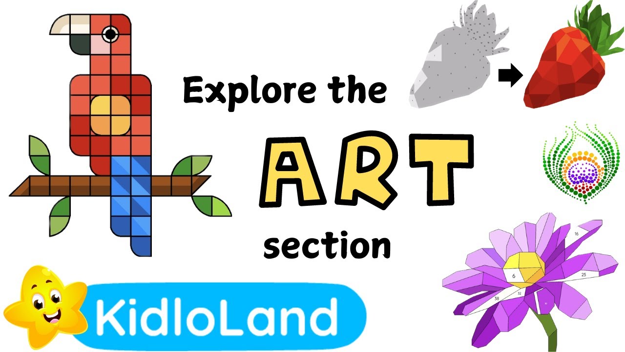 DISCOVER ART GAMES for Kids in the KidloLand App! | Art puzzles for ...