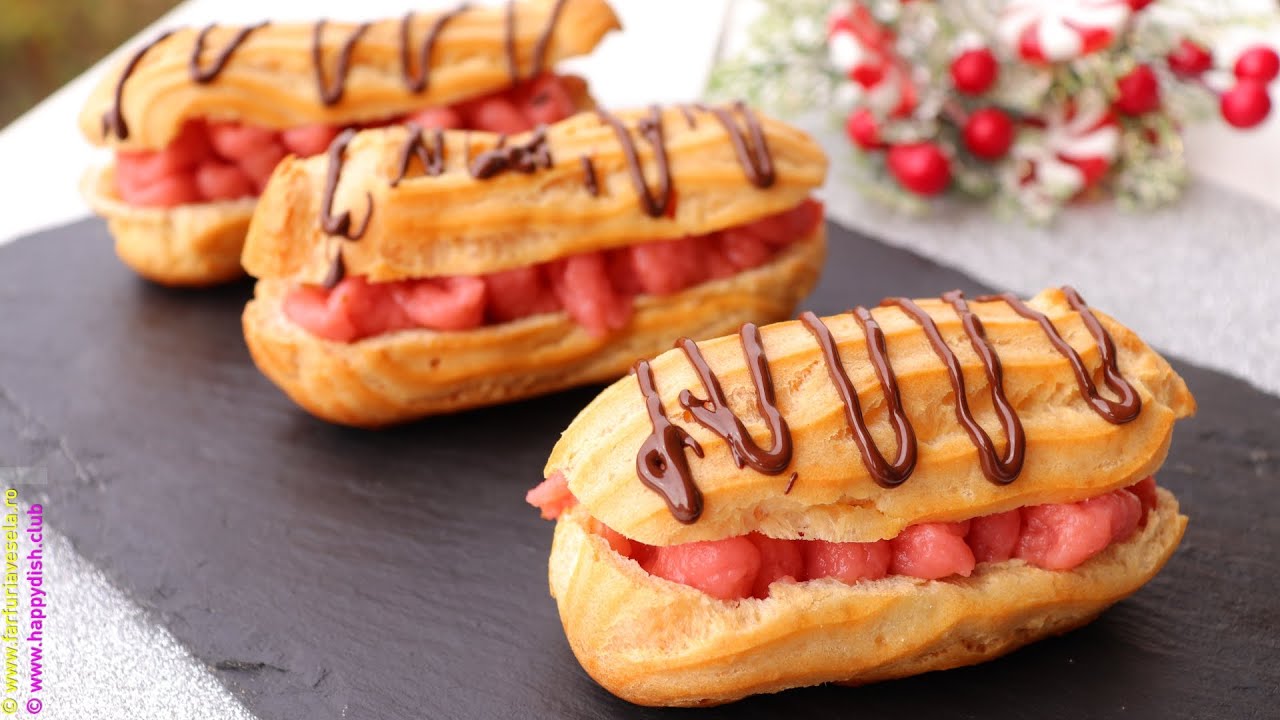 Strawberry eclairs | Dana_TV - YouTube