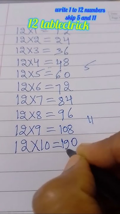 12 Table Trick - YouTube