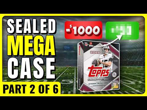 🚨GEWINN-CHALLENGE MIT KOMPLETTEM CASE🚨 2026 TOPPS FLAGSHIP FOOTBALL MEGA BOX SEALED CASE TEIL 2 V...