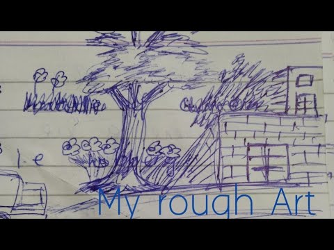 ny rough drawing/rough artwork with pointer/rough scenery with pen ...