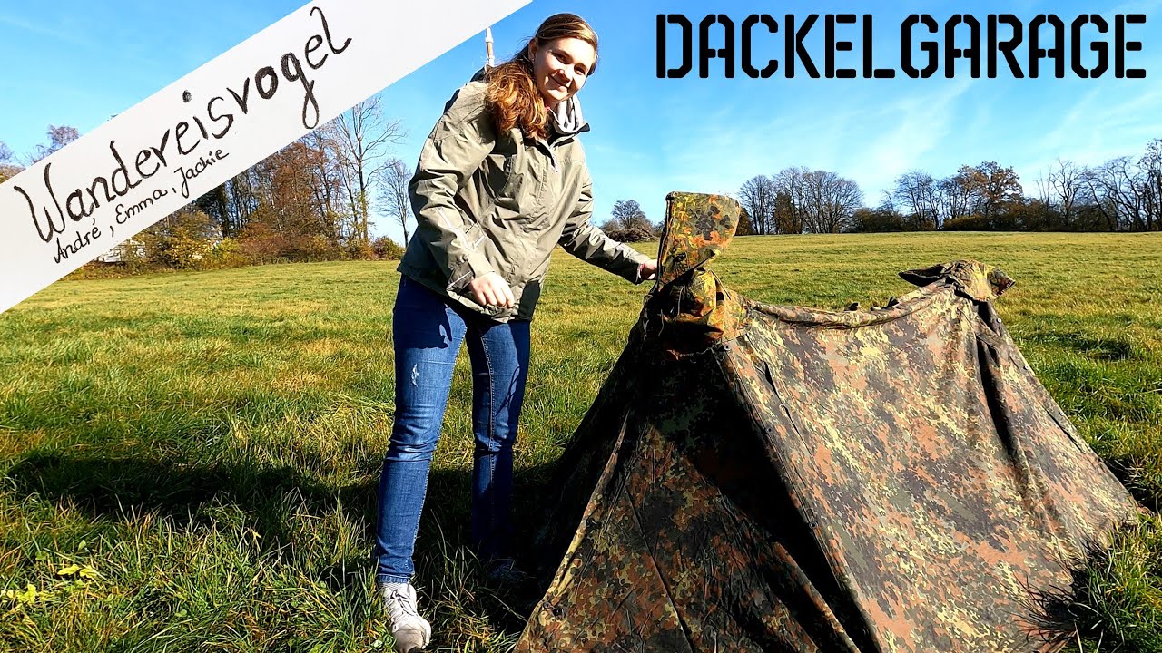 Bw Zeltbahn - Aufbau als komplette Dackelgarage | Bundeswehr Zelt als ...