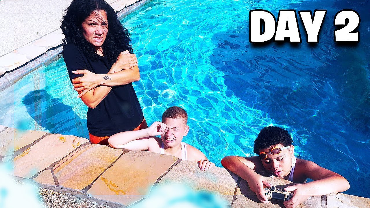 LAST TO LEAVE POOL WINS $10,000 - CHALLENGE! - YouTube