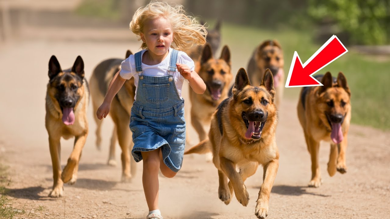 5 streunende Schäferhunde griffen jeden an – bis ein Mädchen kam und ...