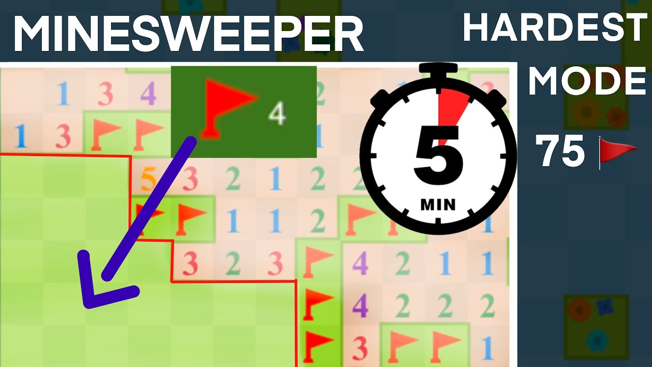 Completing MINESWEEPER in HARD MODE in LESS than FIVE MINUTES (Google ...