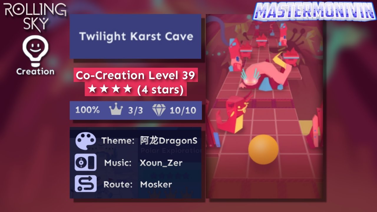 「Rolling Sky」Twilight Karst Cave | Co-Creation Level 39 ★★★★ | MasterMonivin - YouTube