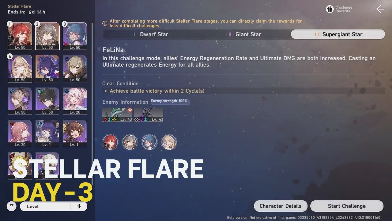 [Event] Stellar Flare Day-3: Supergiant Star | Honkai Star Rail CBT3 - YouTube