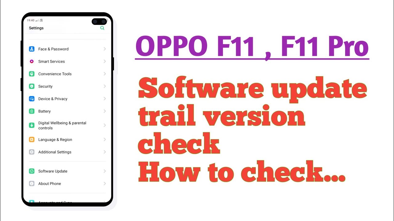 OPPO F11 , F11 Pro , Software update trial version check How to check ...