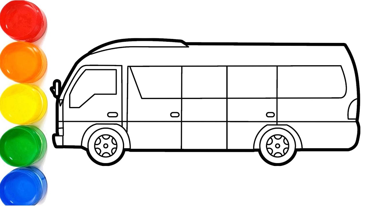 How to Drawing isuzu elf minibus Simple - YouTube