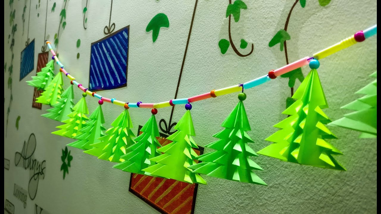 DIY Christmas Decoration || DIY Room Decoration using paper - YouTube
