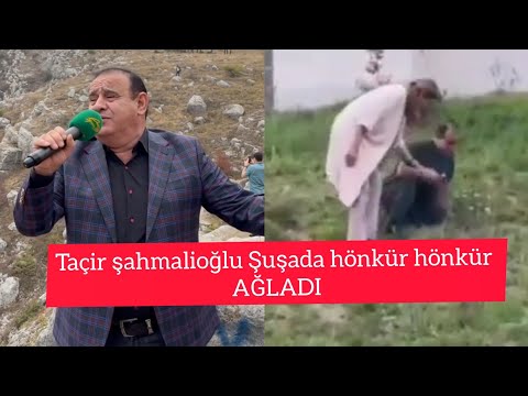 Tacir Şahmalıoğlu Şuşada torpağı öpüb,hönkür-hönkür ağladı!VİDEO