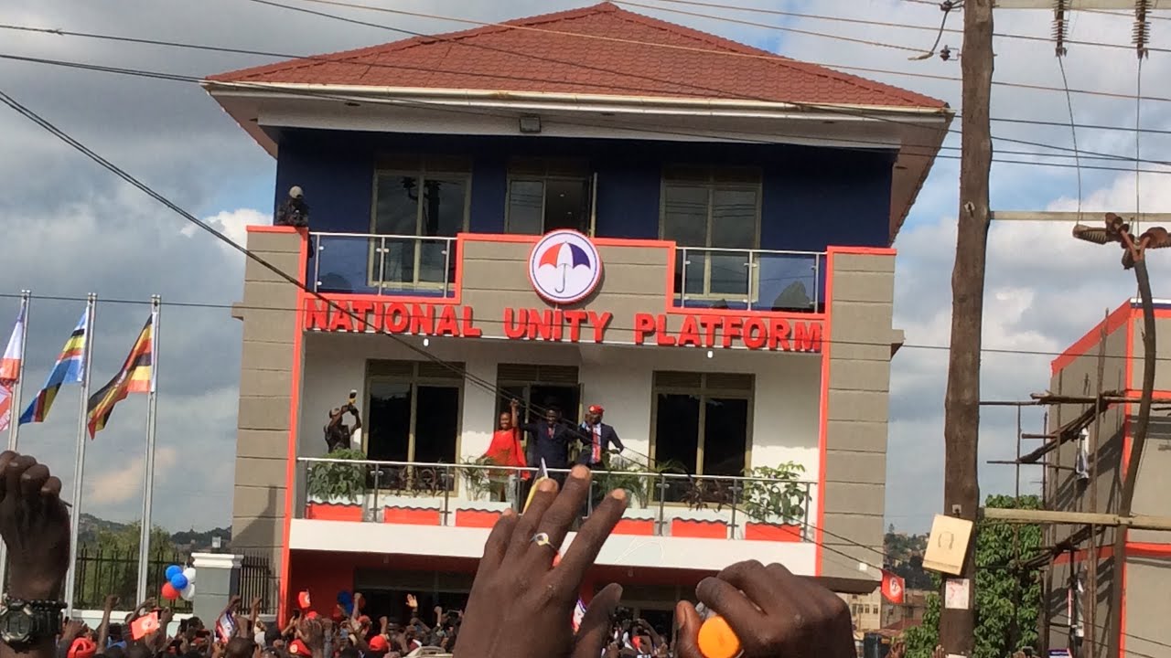 ROBERT KYAGULANYI AND BARBIE WAVING TO SUPPORTERS AT NUP NEW OFFICES ...