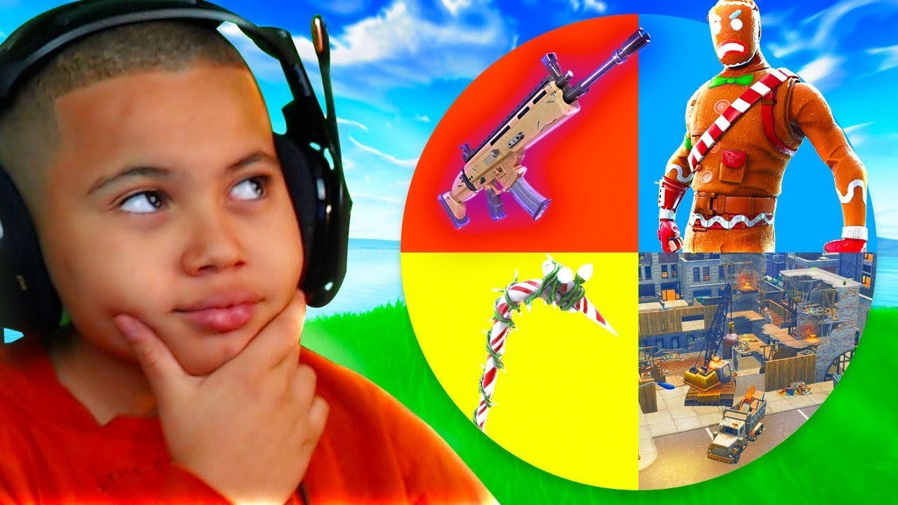 Fortnite But MYSTERY WHEEL *CONTROLS* The Way My Little Brother Plays ...