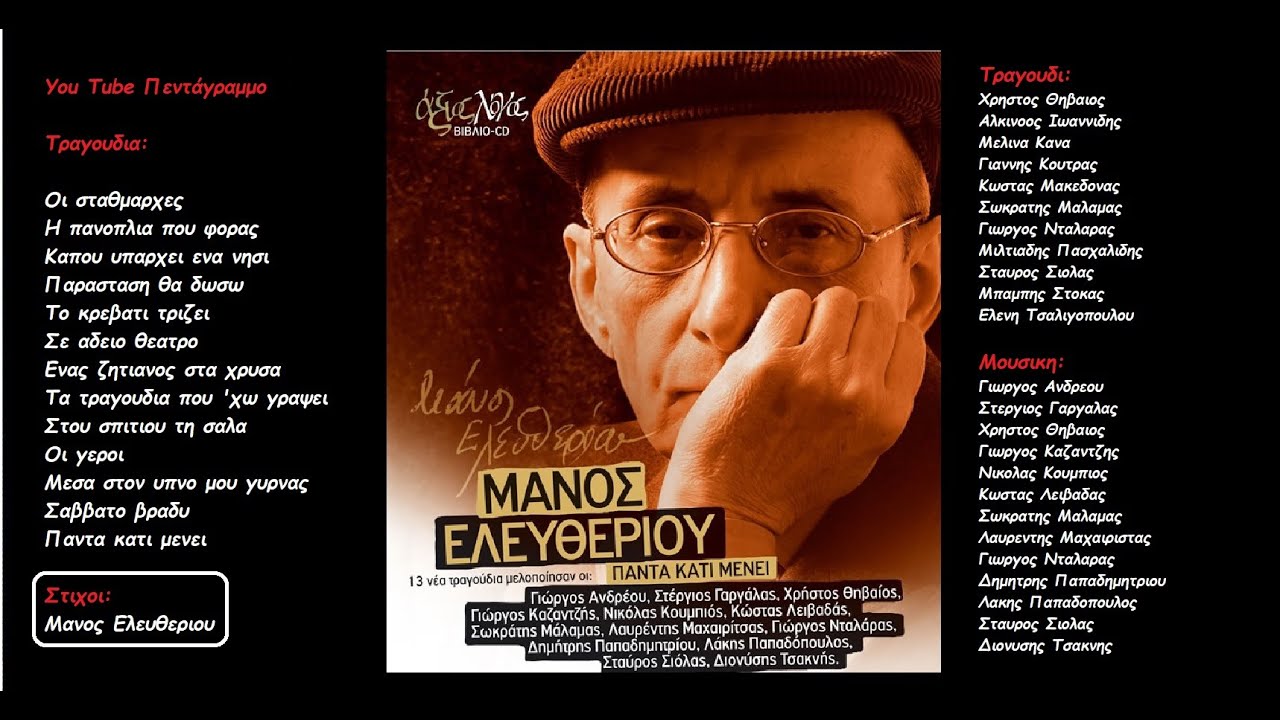 Μανος Ελευθεριου: Παντα κατι μενει (Ολος ο δισκος) - YouTube