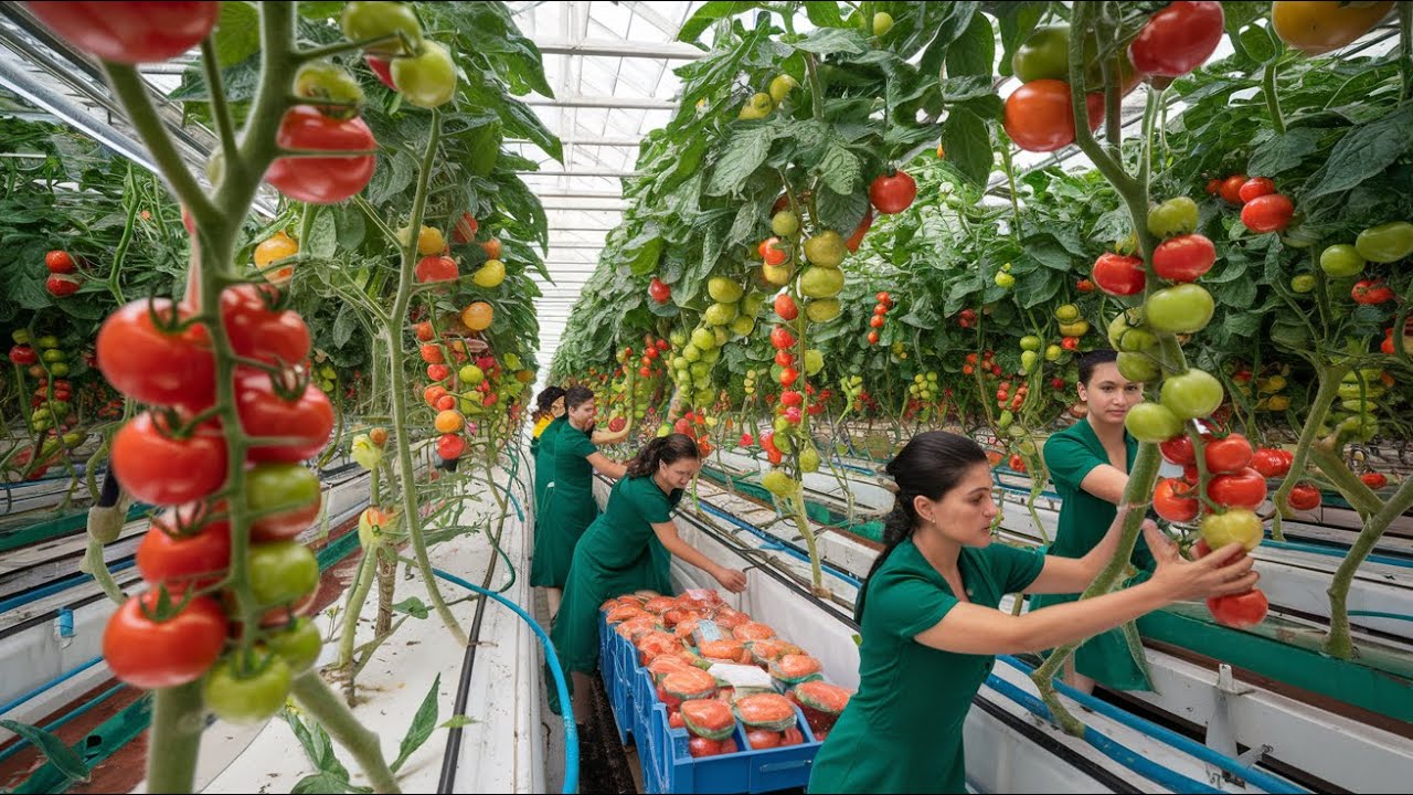 Modern Tomato 🍅 Farming Techniques | Tomato Growing | Tomato planting ...