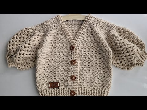 #reklamdegildir 1 yaş balon hırka yapımı. 1 year old balloon cardigan making