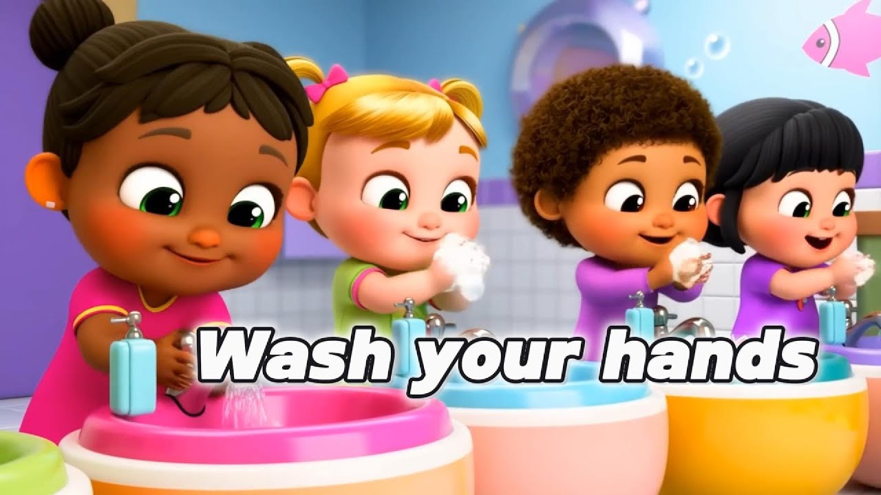 Wash Your Hands Song for Kids| Fun Hand Washing Nursery Rhyme |Sing ...