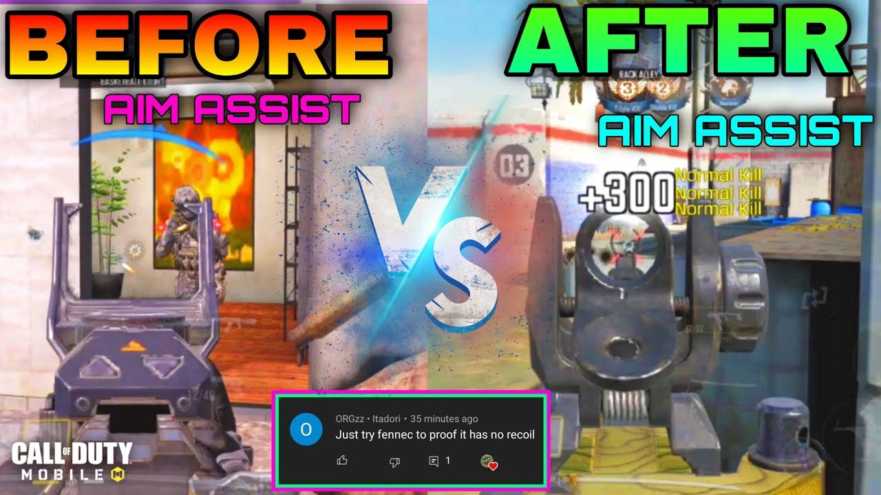 DEFERENCE BETWEEN NORMAL GAMEPLAY AND AFTER APPLYING AIM ASSIST CONFIG ...