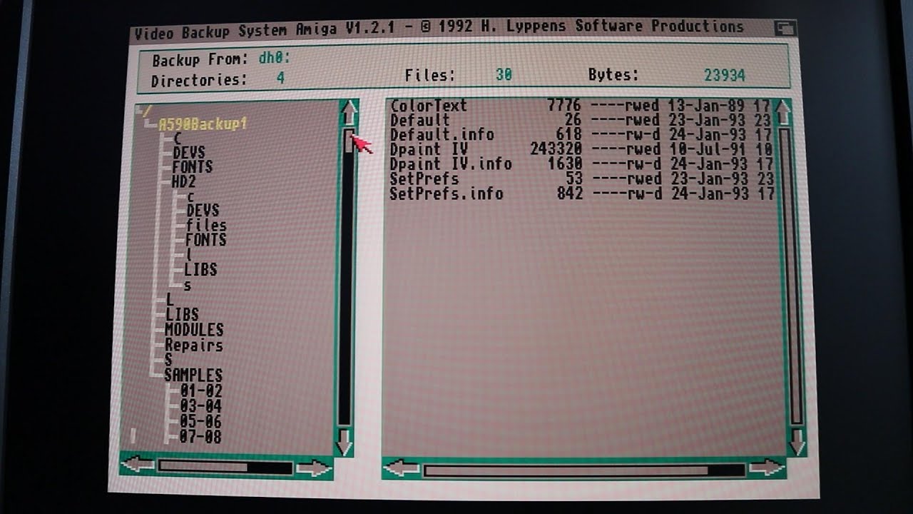 Amiga Video Backup System - Part 3 - File and Hard Disk Backup and ...