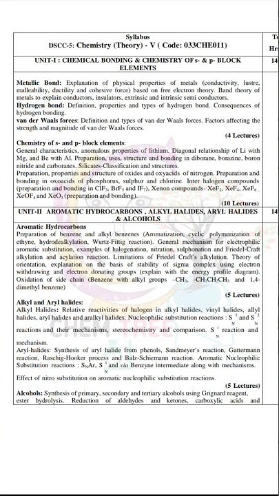 B.Sc III Sem NEP Syllabus @CHEMTREE #dharwad #karnatakauniversity #bsc ...