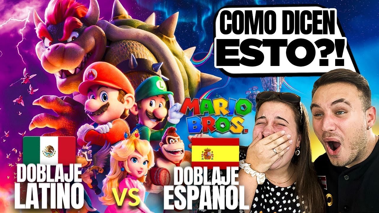 🇪🇸 ESPAÑOLES REACCIONAN a DOBLAJE LATINO vs ESPAÑOL 🇲🇽 SUPER MARIO BROS ...