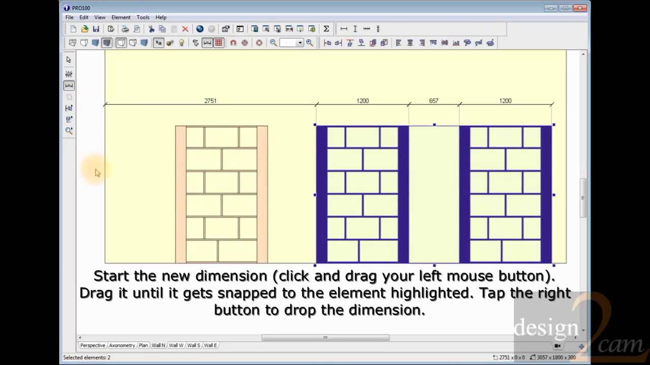 PRO100 V5.44 Dimensions selected - YouTube