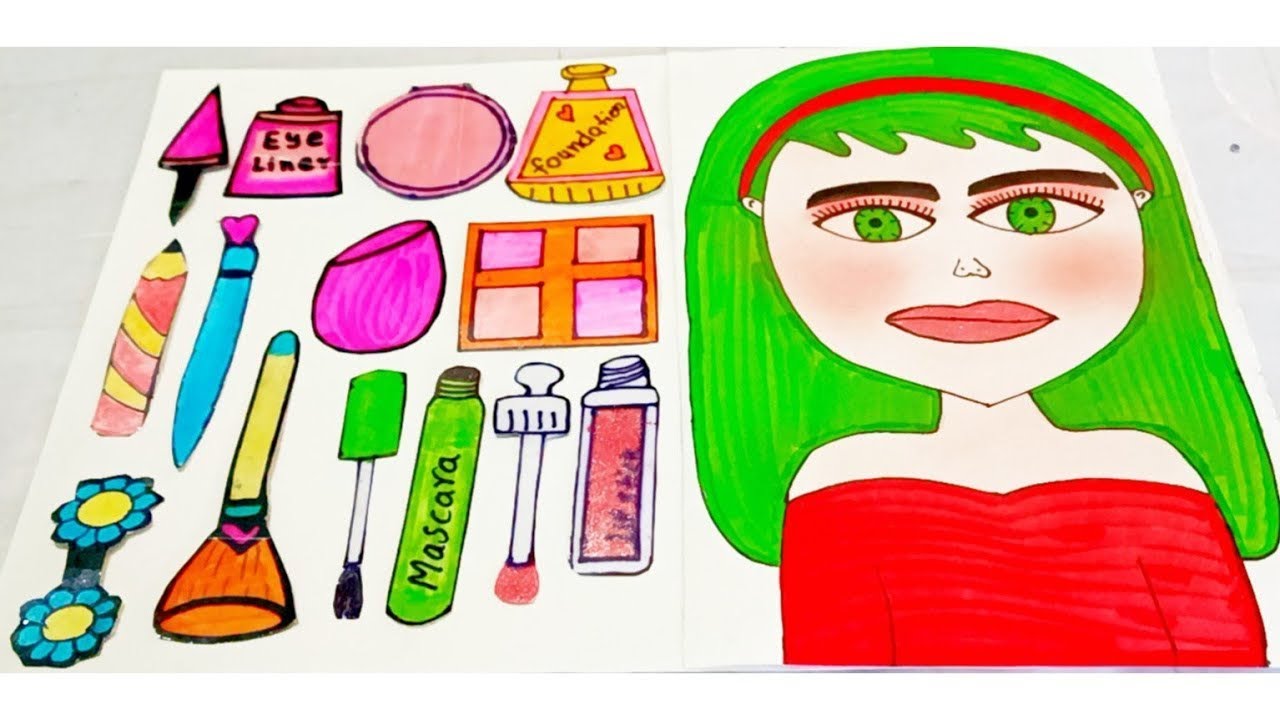 [ ️Paperdiy ️]ASMR Makeup, hair & Skincare with PAPER COSMETICS 💄paper ...