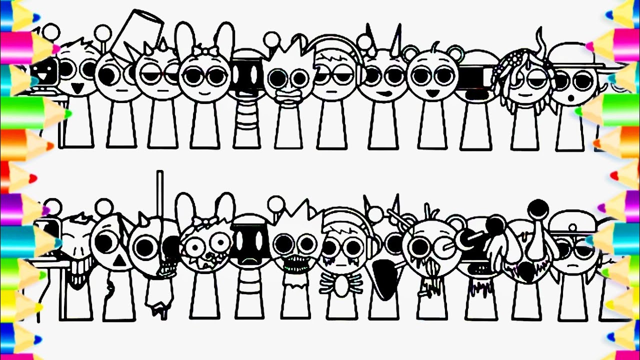 SPRUNKI New Coloring Pages / How to Color All ORIGINAL SPRUNKI vs All ...