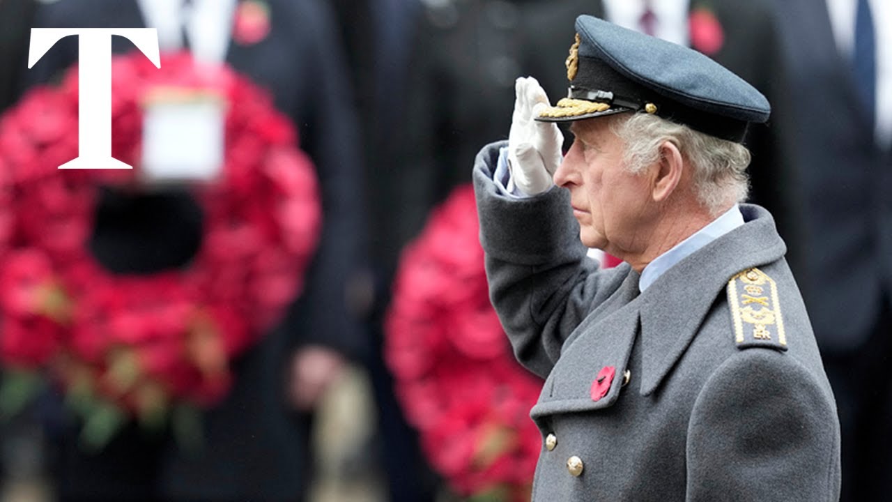 The King leads Remembrance Sunday services in Whitehall - YouTube