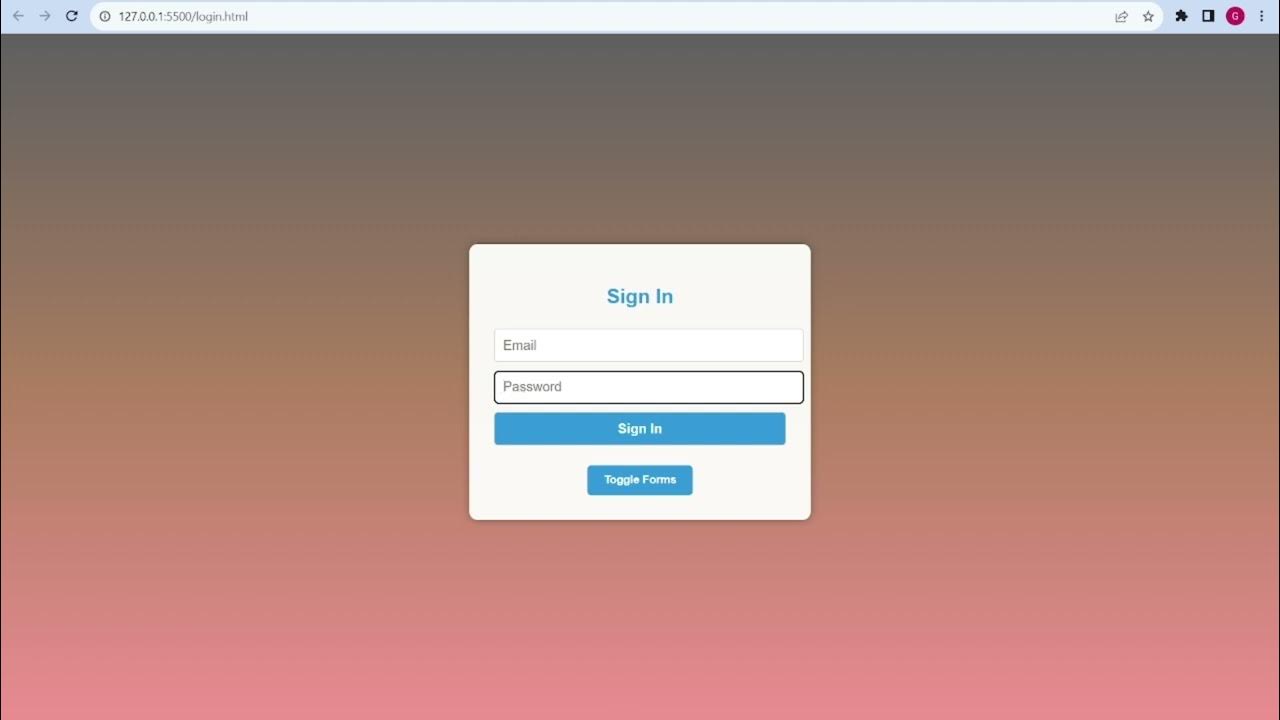 Authentication (login And Signup) Functionality Using Node, Express And 