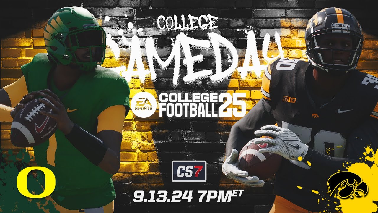 College Football 25: #1 Oregon vs #13 Iowa Week 6, CS7 | CPU vs CPU ...
