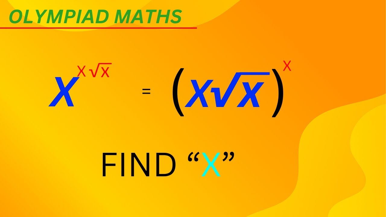 Best Exponential Question Olympiad Maths Youtube 3253