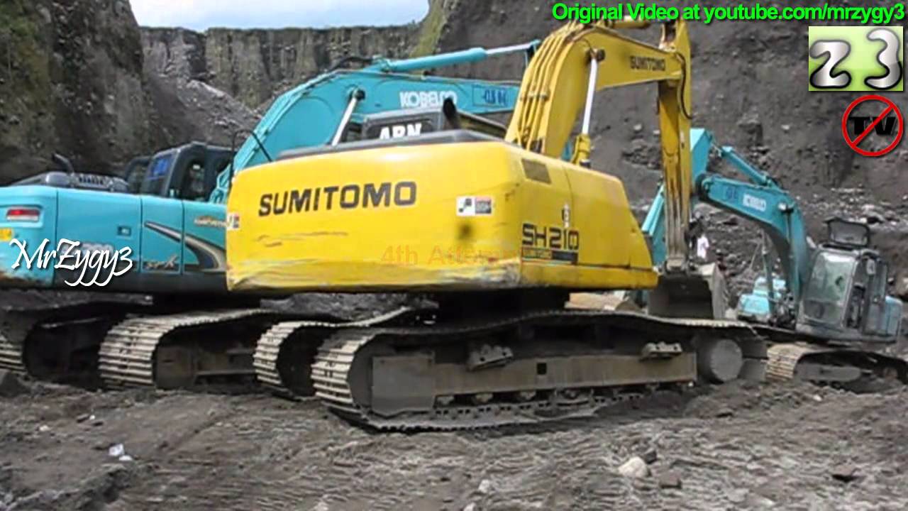 Excavator Kobelco SK200 Disaster Delayed Rescue Operations - YouTube