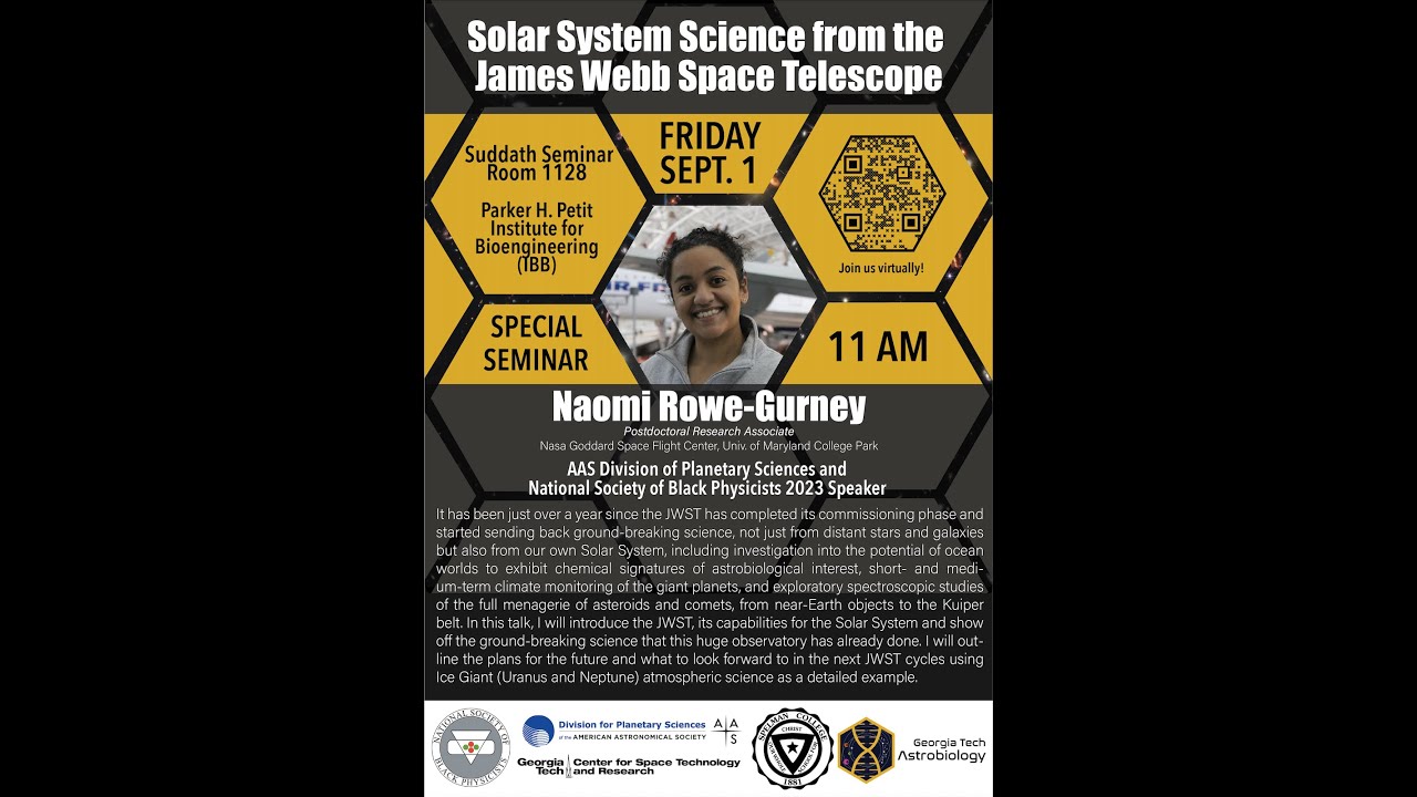 Solar System Science from the James Webb Space Telescope with Dr. Naomi ...