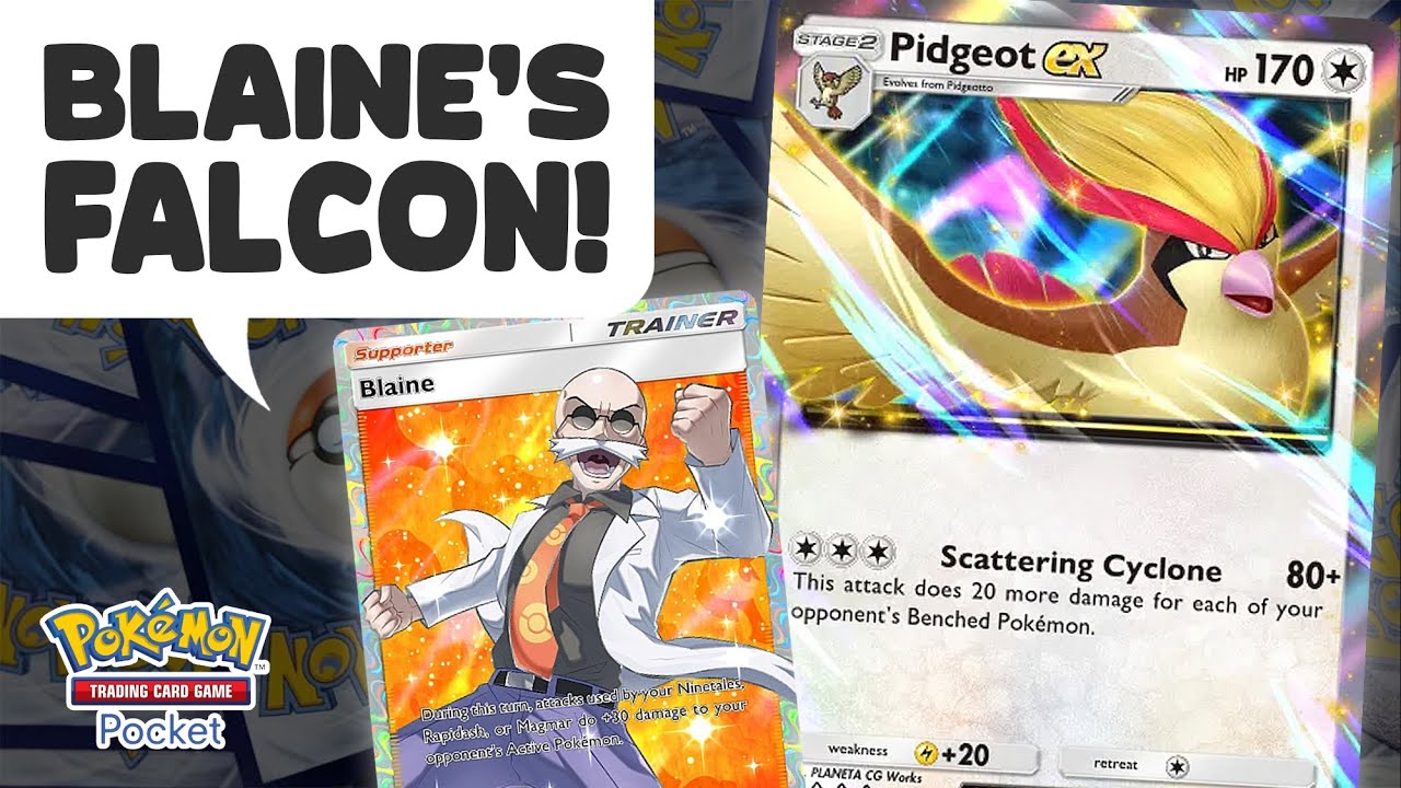 FAST BUILD, FAST GAME! Deck Pigeot EX x Blaine - Pokemon TCG Pocket ...