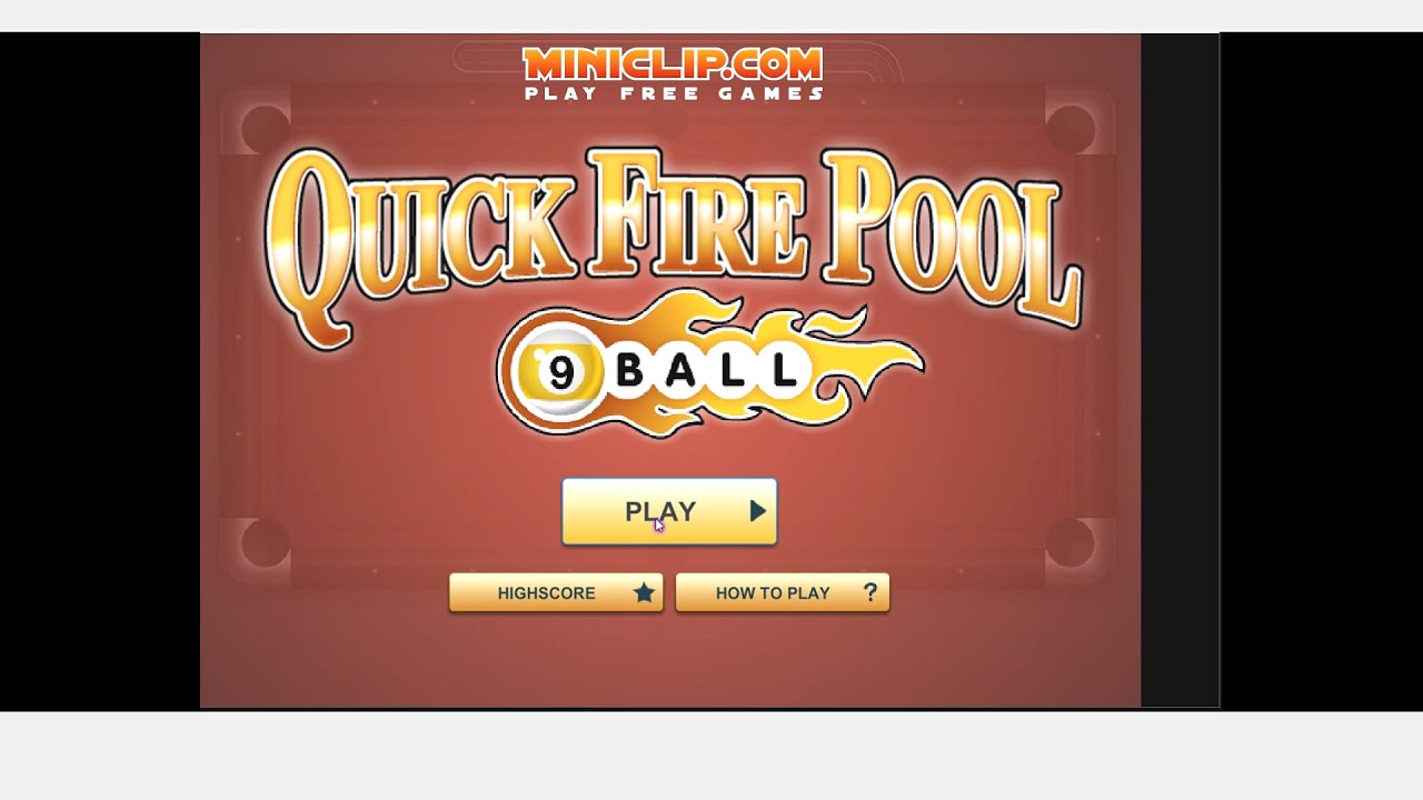 8 Ball Pool, Old School 9 Ball Quick Fire Pool, Portable Flash Game ...
