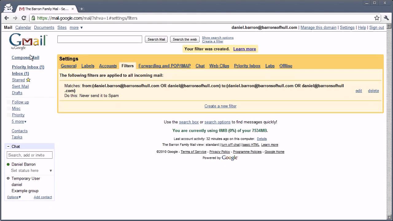Receiving a copy of emails in Gmail you send to yourself - YouTube