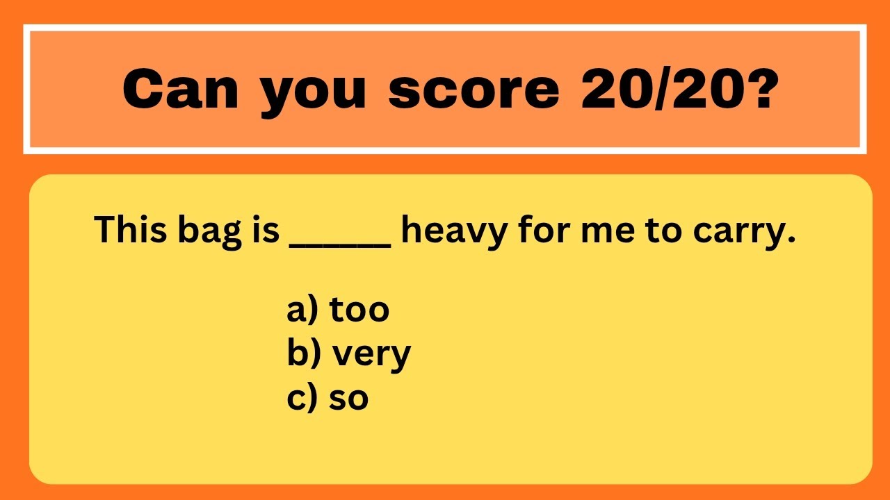 English Grammar Quiz | Fill in the Blanks with Answers - YouTube