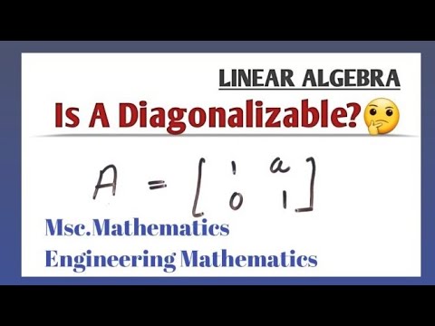 Easiest way to check whether matrix A is Diagonalizable or Not | Msc ...
