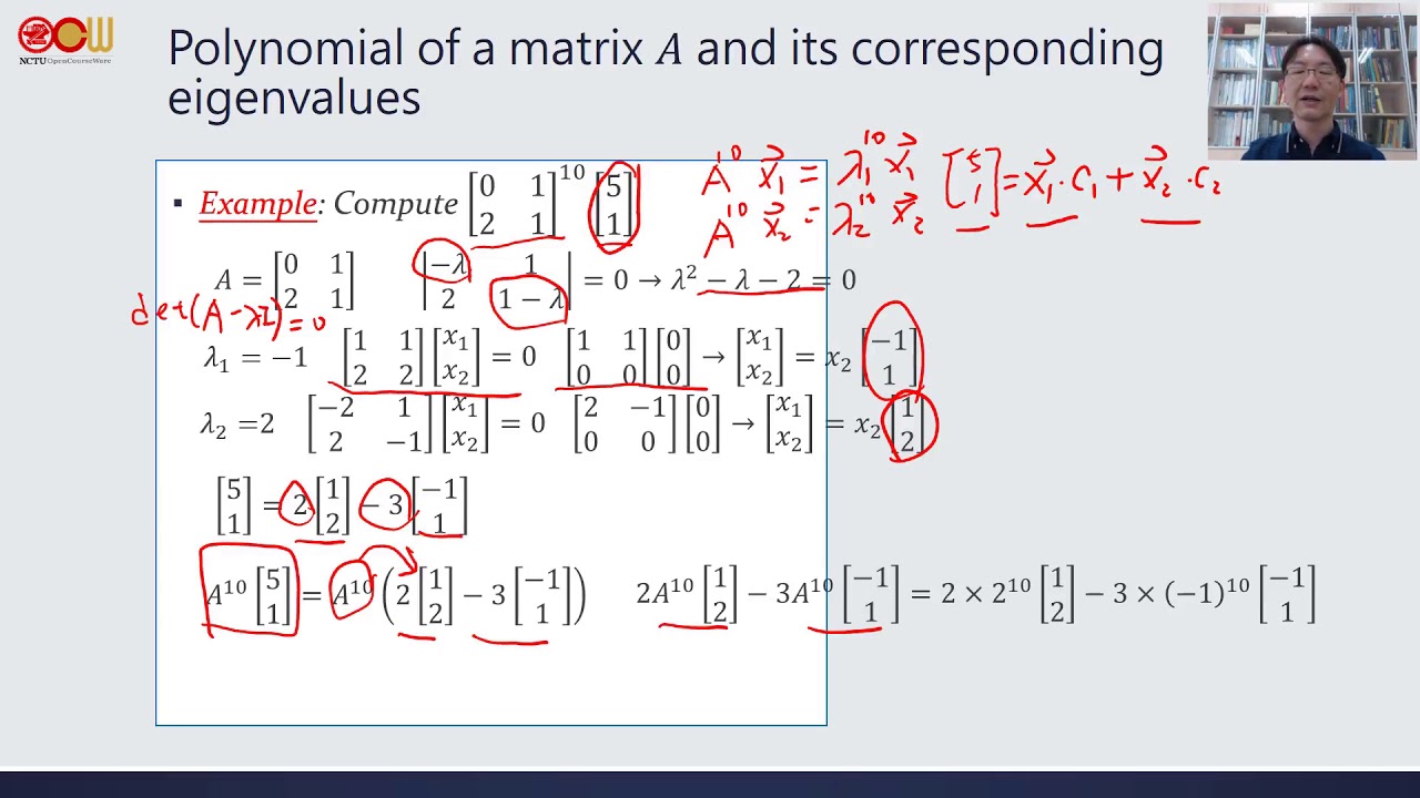 Lec46 應用數學-線性代數 Polynomial of a matrix A and Its corresponding ...