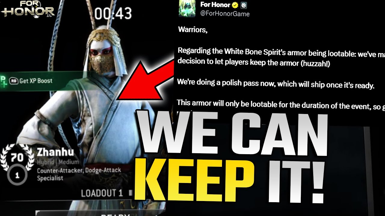 HUGE Ubisoft WIN! We Can KEEP The Zhanhu Armor | For Honor - YouTube