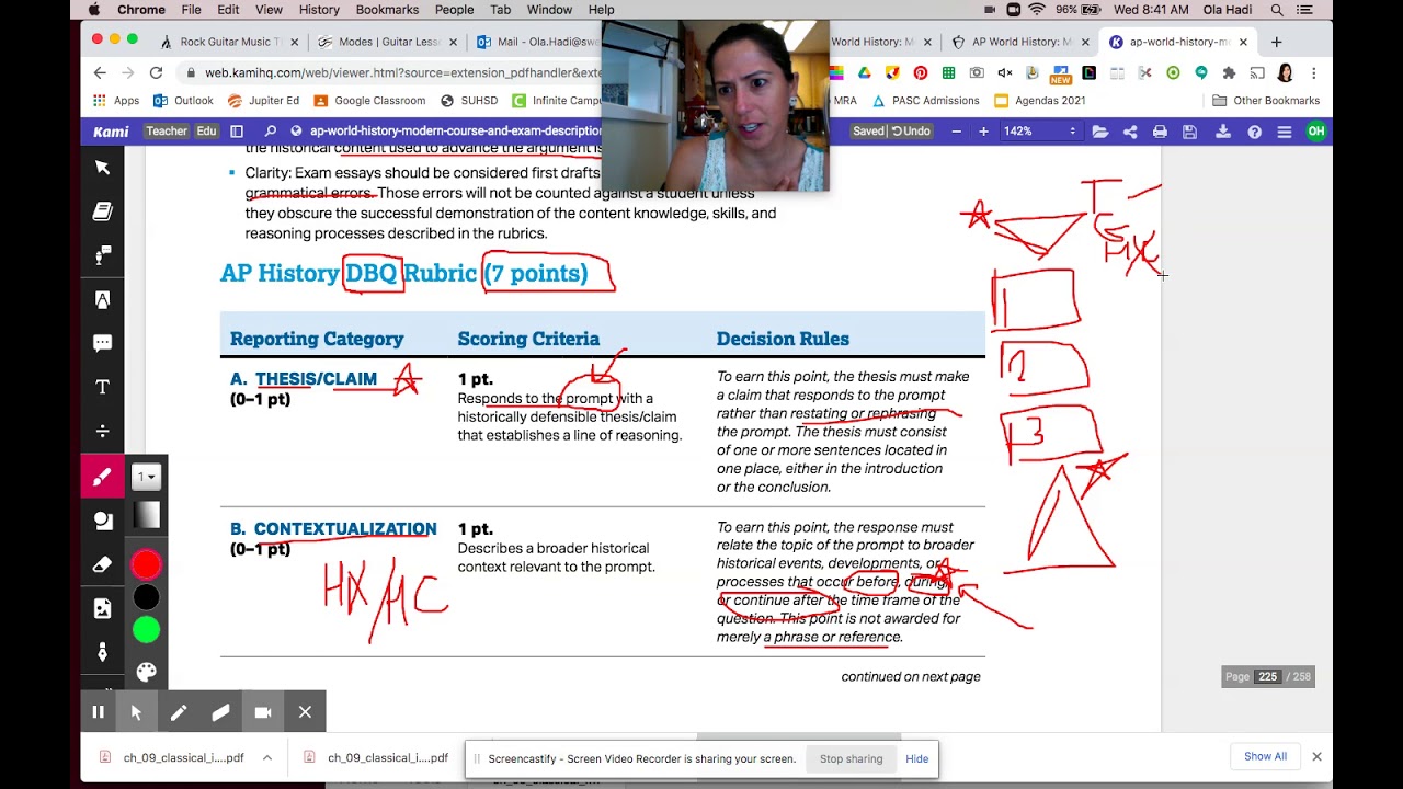 Apwh Dbq Rubric DBQ Scoring Rubric By Living History | TPT