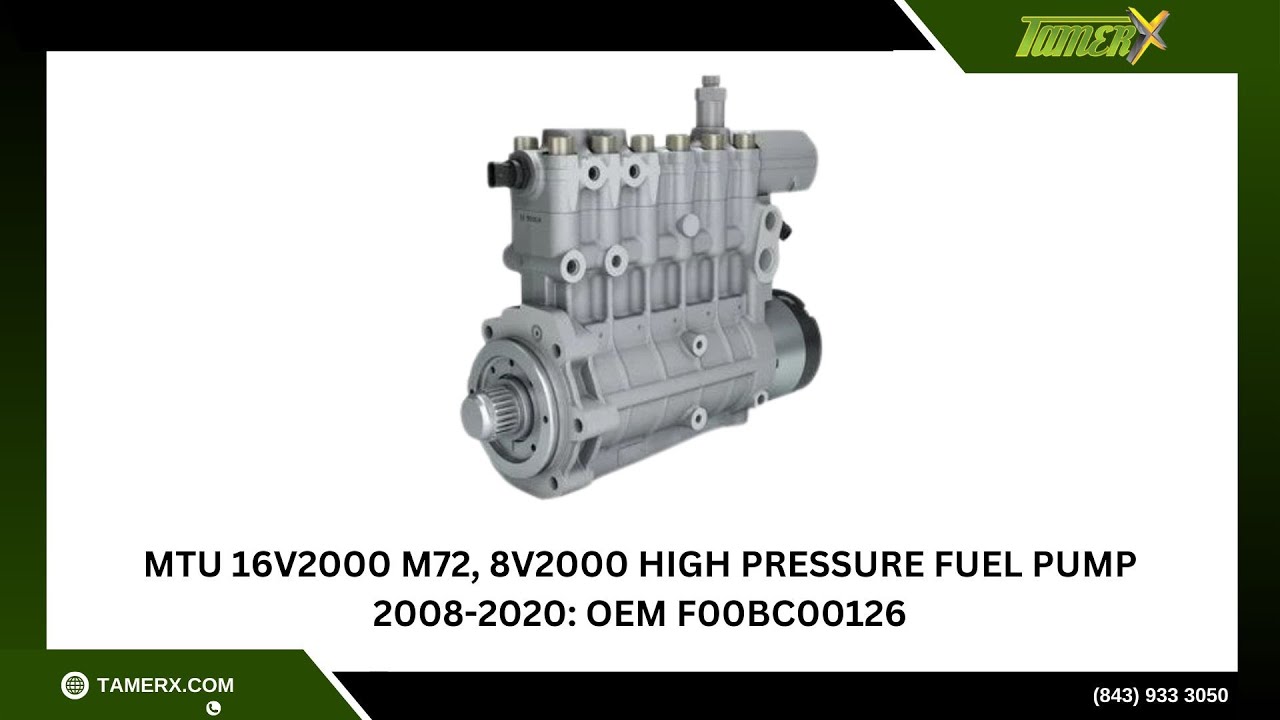 MTU 16V2000 M72, 8V2000 High Pressure Fuel Pump 2008-2020: OEM ...