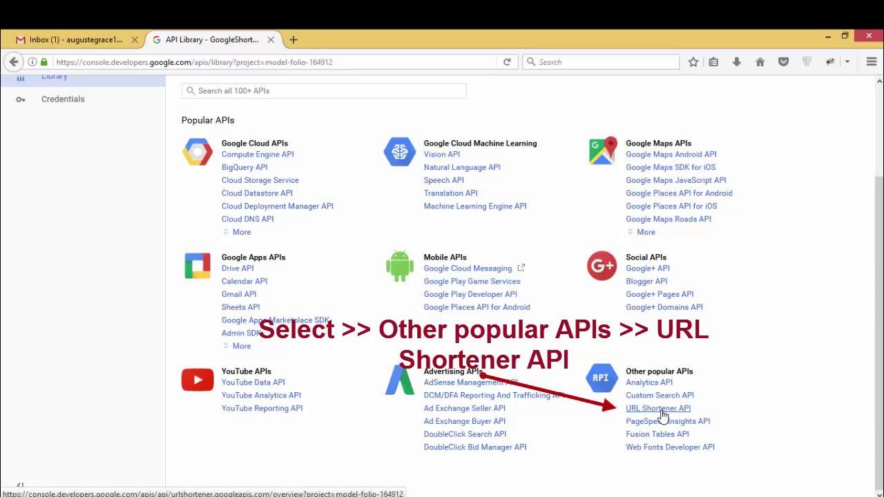 Easy way to Create Google URL Shortener API | Google URL Shortener API - YouTube