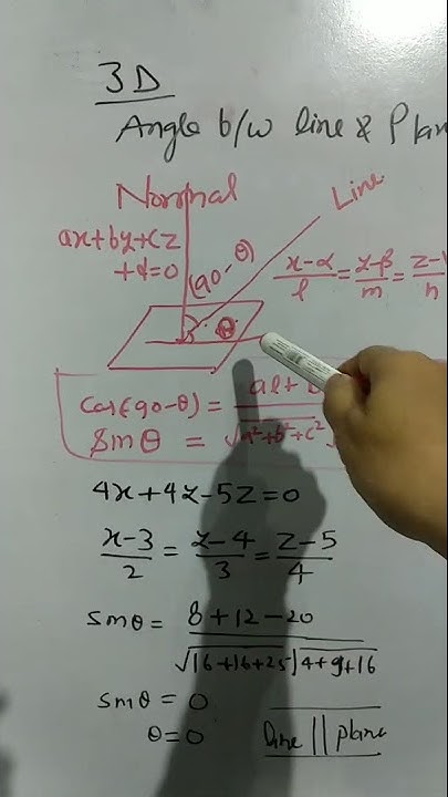 Mathematics shorts # 50 | 3D geometry for 12 board | angle b/w line and plane | 3D for JEE NDA ...