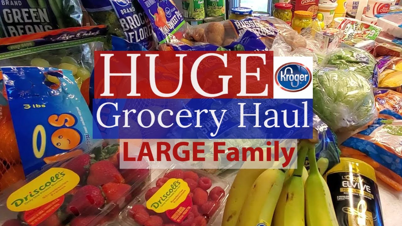 HUGE GROCERY HAUL | LARGE FAMILY | KROGER HAUL - YouTube
