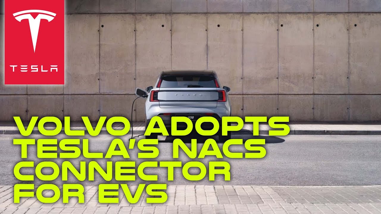 Volvo adopts Tesla’s NACS Connector for EVs - YouTube