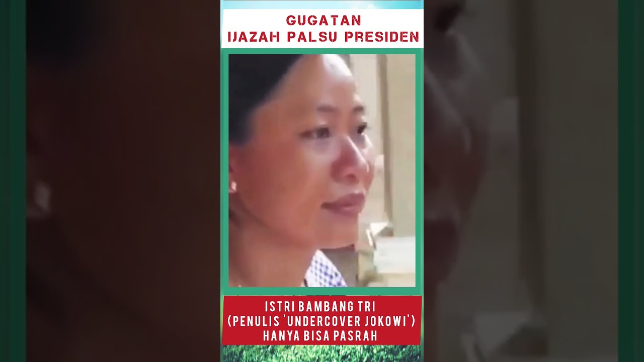 Istri Bambang Tri Mulyono penulis JOKOWI UNDERCOVER pasrah suaminya ditahan - YouTube