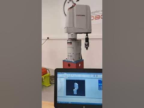 Scara robot Mitsubishi RH-6FH - simulation software - YouTube